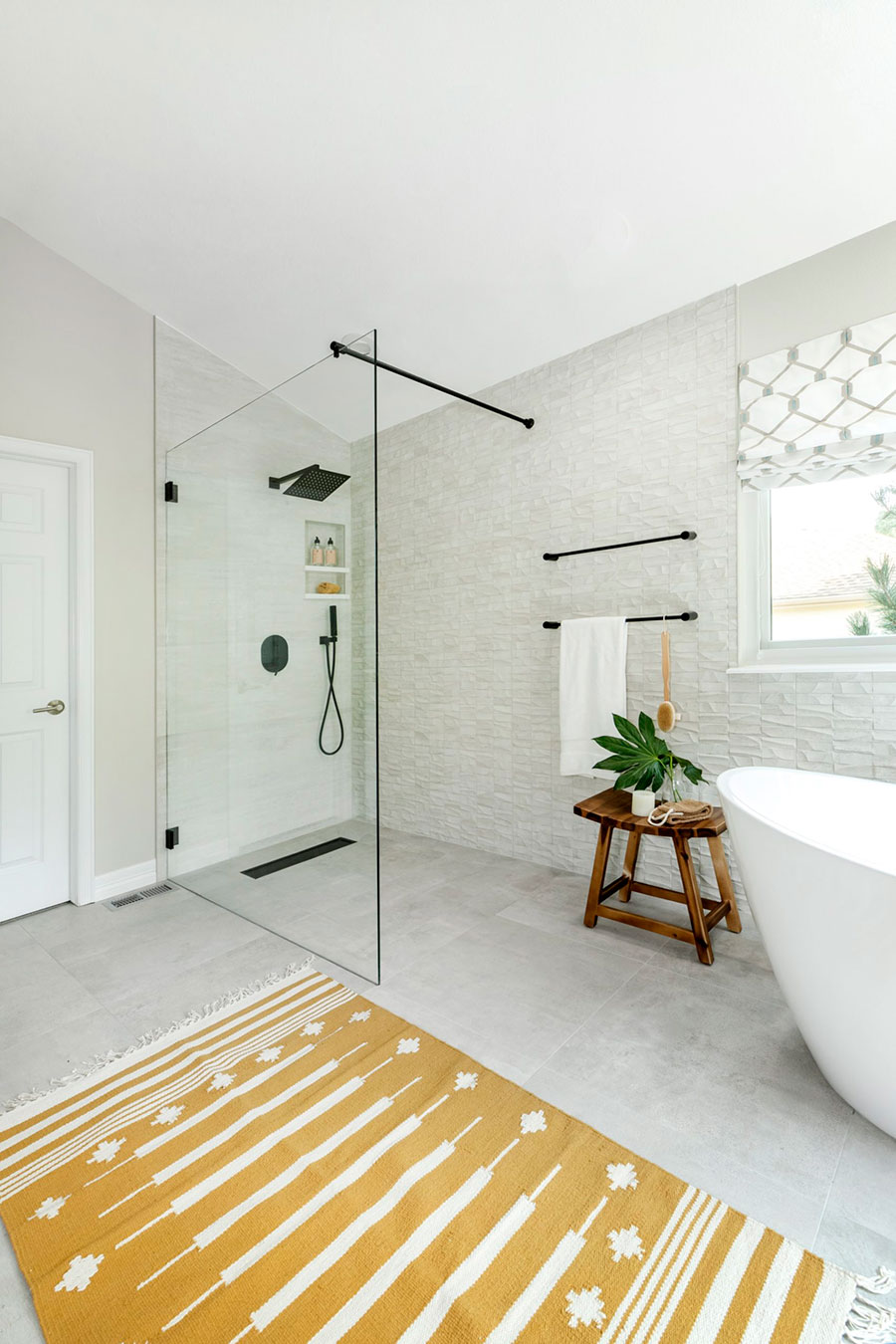 Modern, Minimalist Primary Bath - Denver Design Group